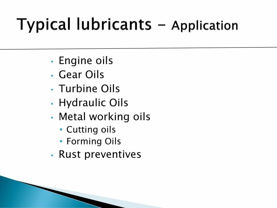Lubricants And Lubrication - PowerPoint Slides - LearnPick India