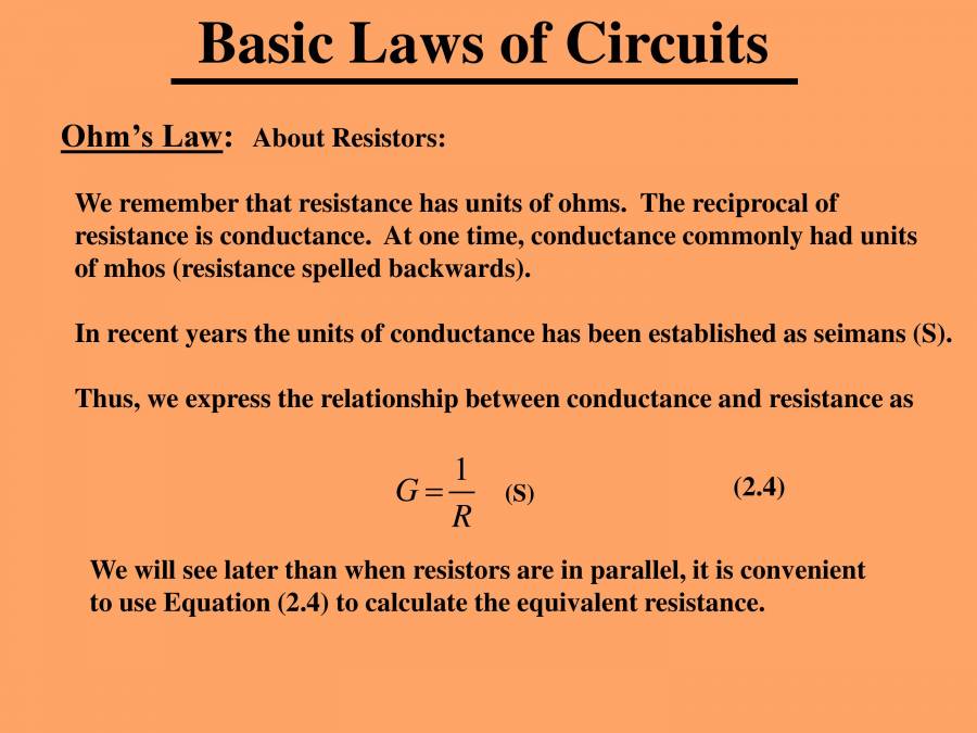 DC Circuits - PowerPoint Slides - LearnPick India