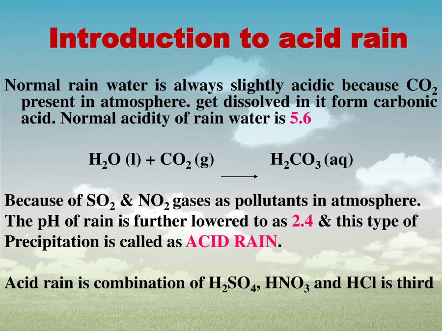 Acid Rain - PowerPoint Slides - LearnPick India