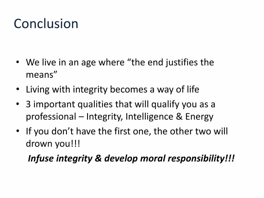 Integrity - PowerPoint Slides - LearnPick India