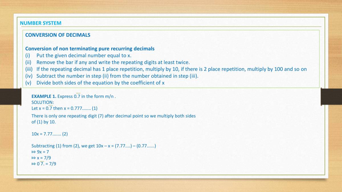 Rational Numbers - PowerPoint Slides - LearnPick India