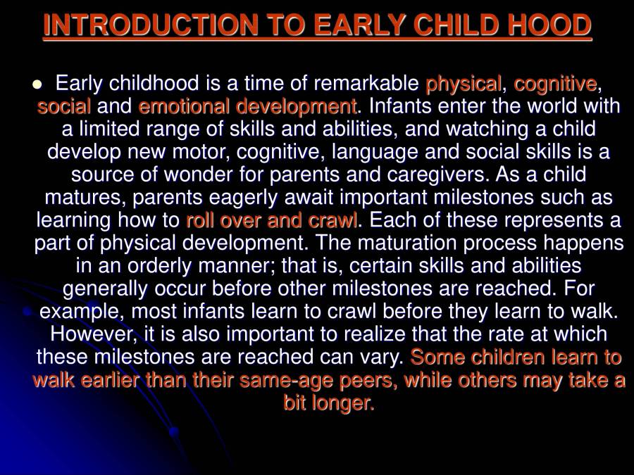 Early Childhood Psychology Notes - PowerPoint Slides - LearnPick India