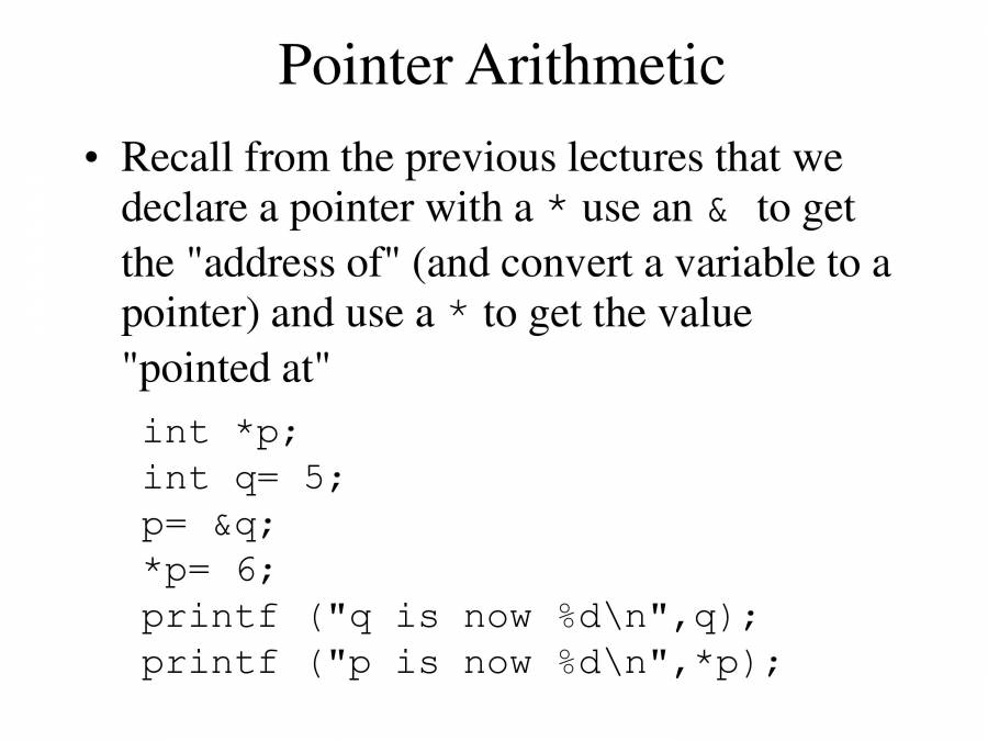 C Programming Overview- Lecture IV - PowerPoint Slides - LearnPick India