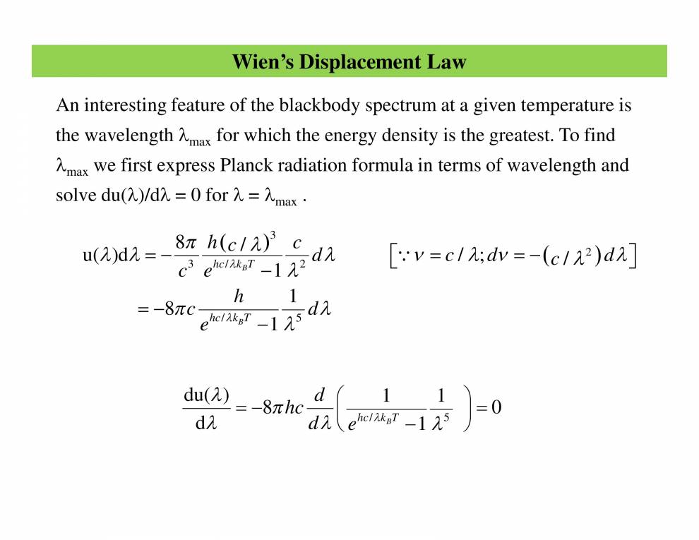 Planck Radiation Formula - Physics - PowerPoint Slides - LearnPick India