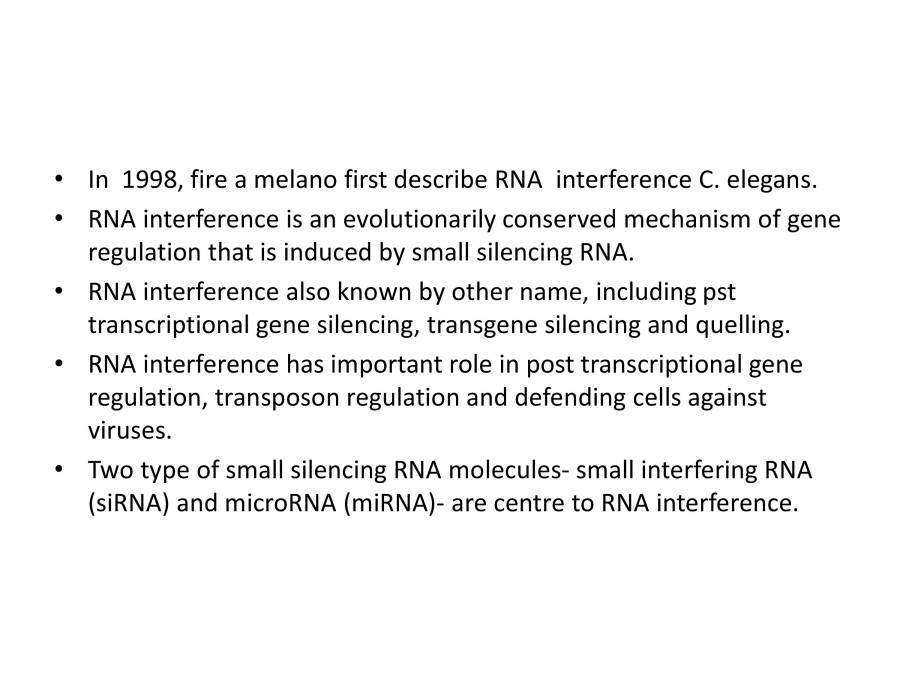 RNA INTERFERENCE - PowerPoint Slides - LearnPick India