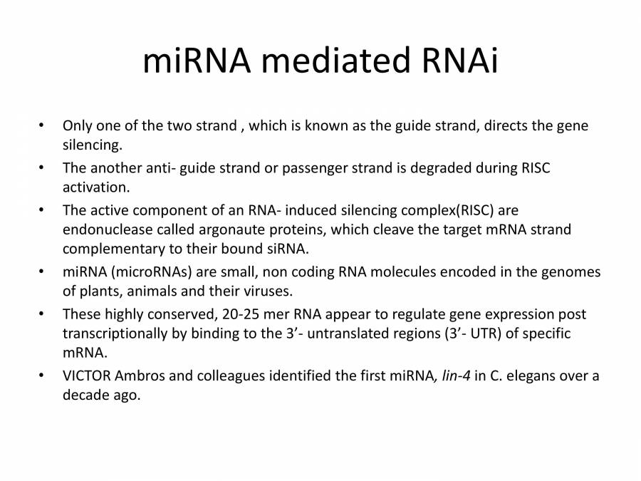 RNA INTERFERENCE - PowerPoint Slides - LearnPick India