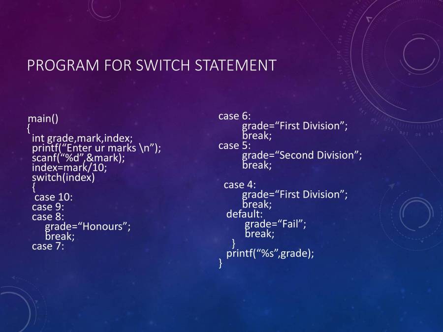 Decision Making, Branching And Loop - PowerPoint Slides - LearnPick India