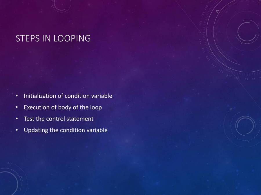 Decision Making, Branching And Loop - PowerPoint Slides - LearnPick India