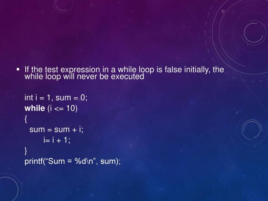 Decision Making, Branching And Loop - PowerPoint Slides - LearnPick India