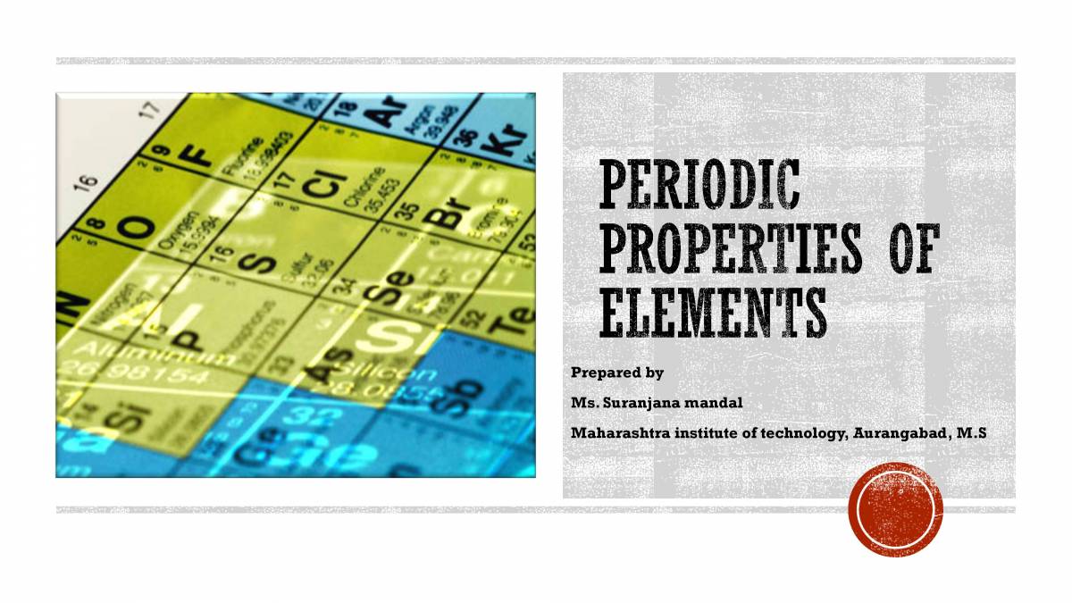 Periodic Properties Of Elements - PowerPoint Slides - LearnPick India