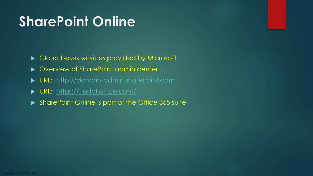 SharePoint Online Training - PowerPoint Slides - LearnPick India