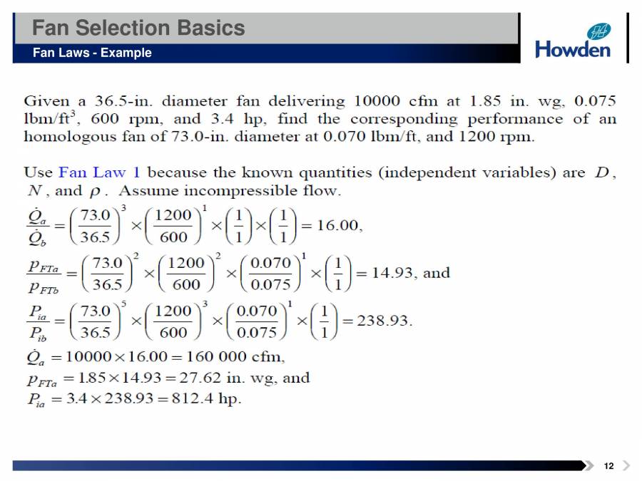 Fan Selection - PowerPoint Slides - LearnPick India