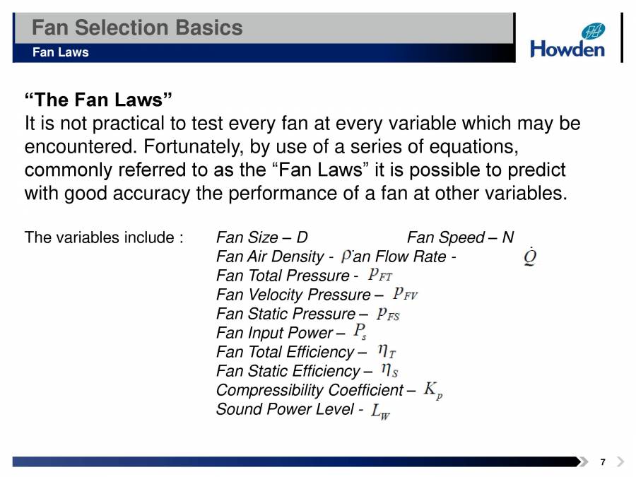 Fan Selection - PowerPoint Slides - LearnPick India