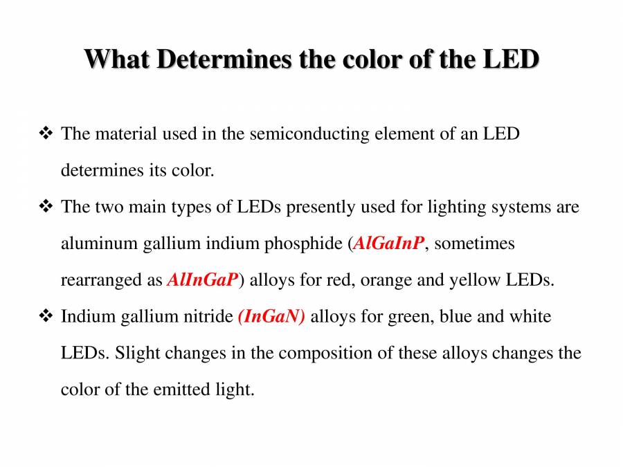 Light Emitting Diode [LEDs] - PowerPoint Slides - LearnPick India