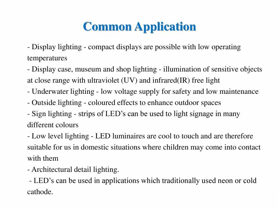 Light Emitting Diode [LEDs] - PowerPoint Slides - LearnPick India