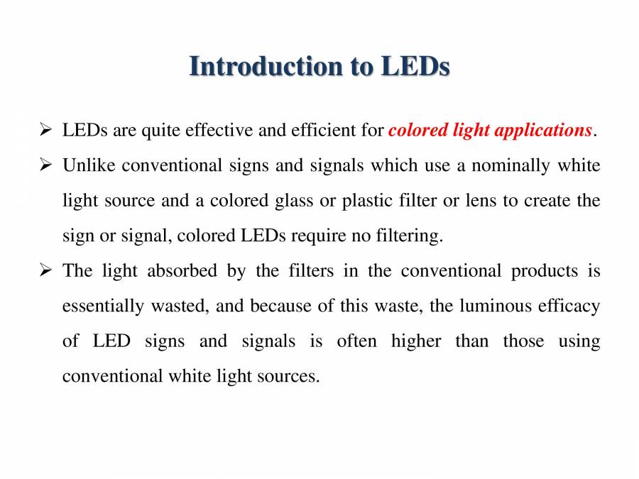 Light Emitting Diode [LEDs] - PowerPoint Slides - LearnPick India
