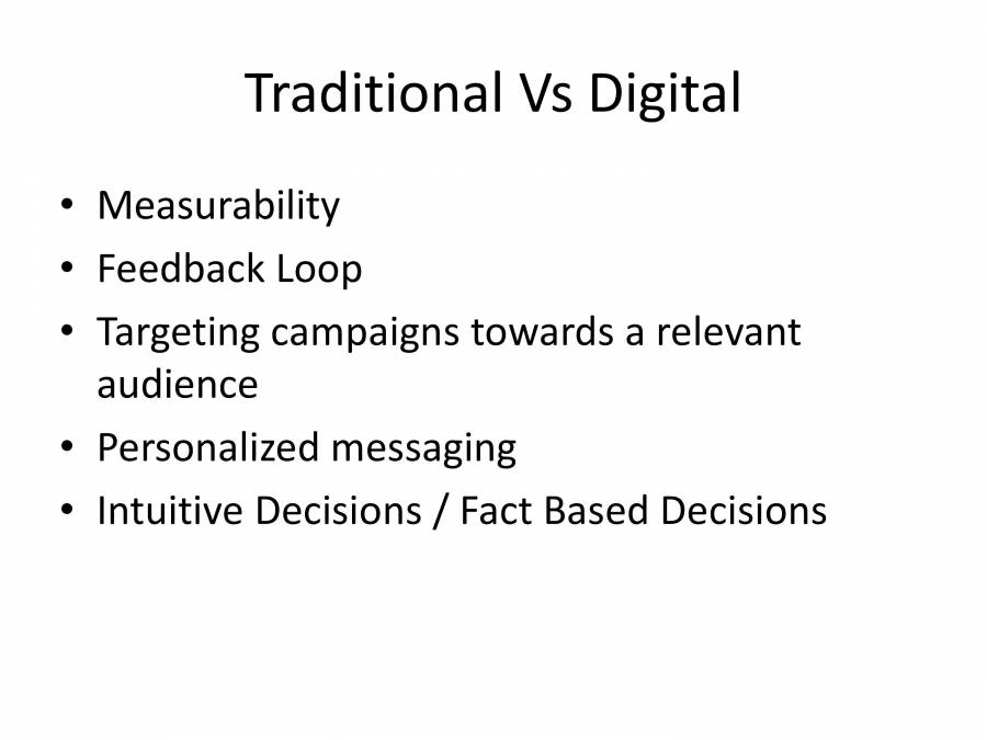 Digital Vs Traditional Marketing - PowerPoint Slides - LearnPick India