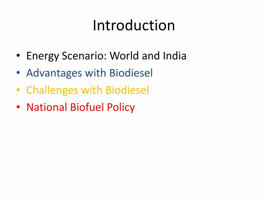 Optimisation Of Biodiesel Production - PowerPoint Slides - LearnPick India