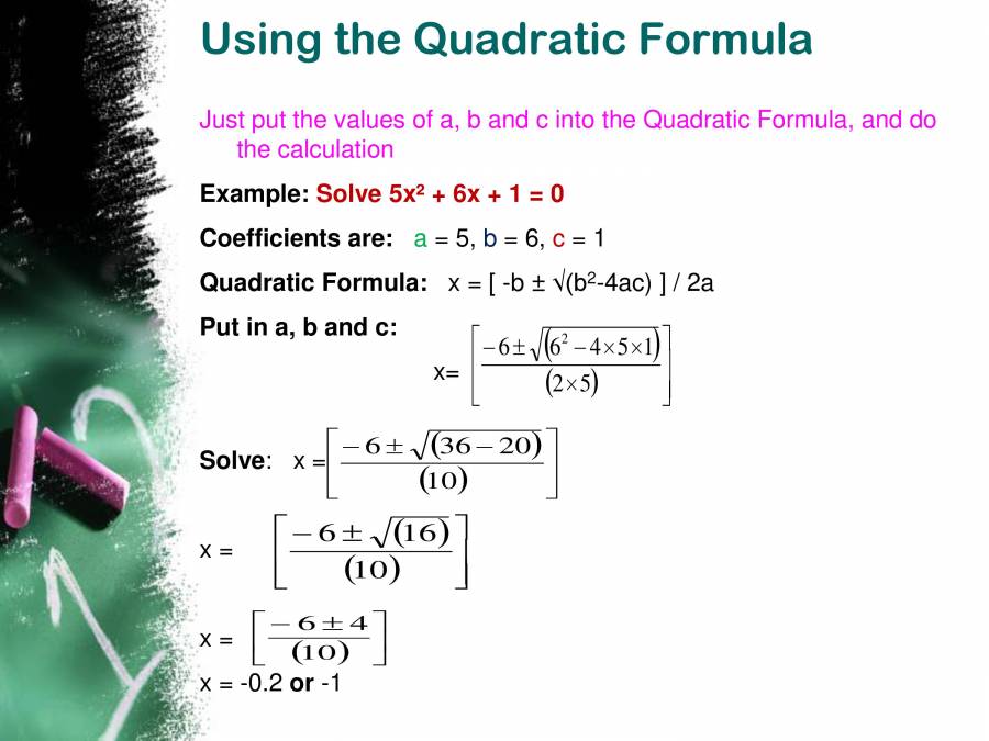 Quadratic Equation - PowerPoint Slides - LearnPick India