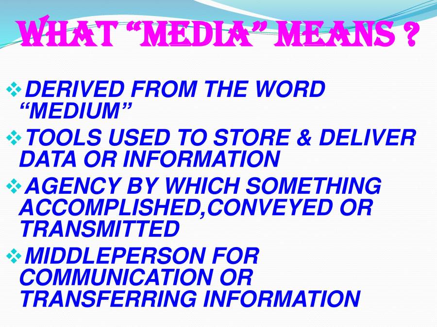 Role Of Media - PowerPoint Slides - LearnPick India