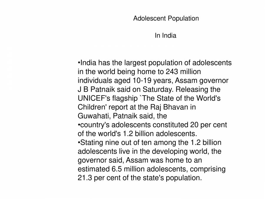 POPULATION - PowerPoint Slides - LearnPick India
