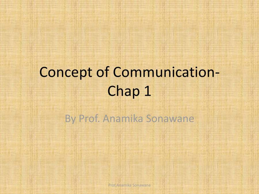 Concept Of Communication - PowerPoint Slides - LearnPick India