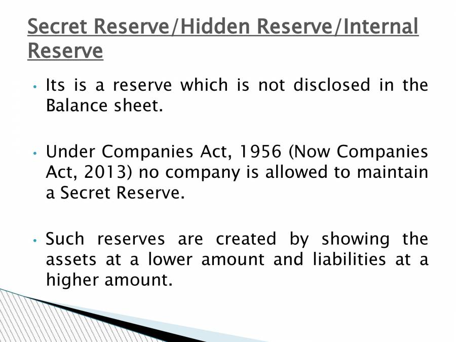 Class XI Accountancy- Provisions & Reserves (Introduction) - PowerPoint ...
