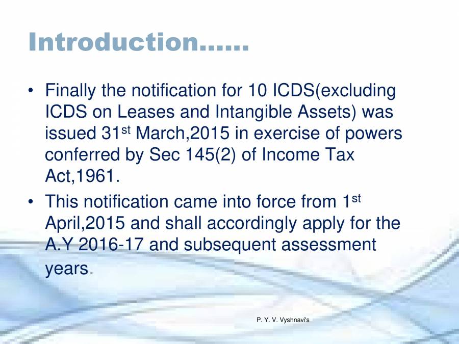 ICDS 1: Disclosure Of Accounting Policies - PowerPoint Slides ...