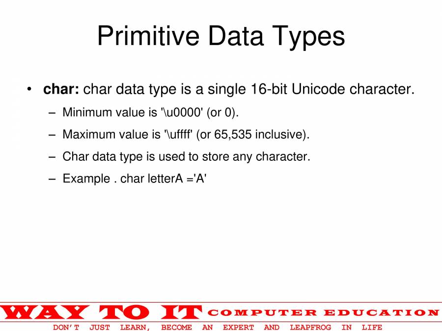 Java Basics - PowerPoint Slides - LearnPick India