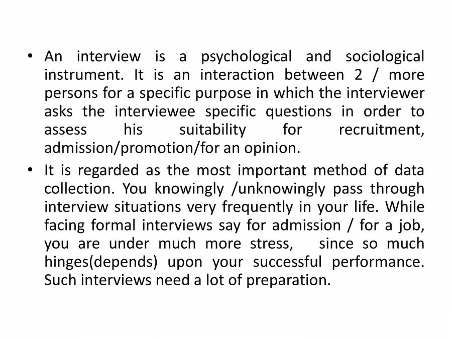 INTERVIEWS - PowerPoint Slides - LearnPick India