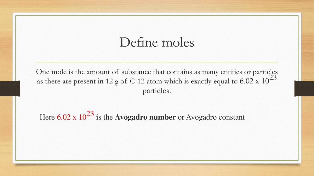 Define Mole Igcse Chemistry at Eva Dolling blog