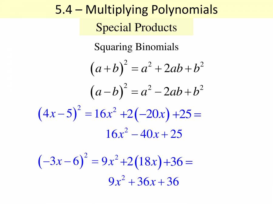 Polynomials - PowerPoint Slides - LearnPick India