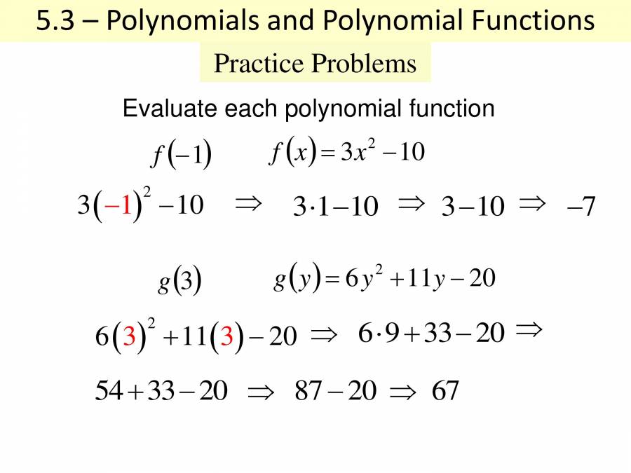 Polynomials - PowerPoint Slides - LearnPick India