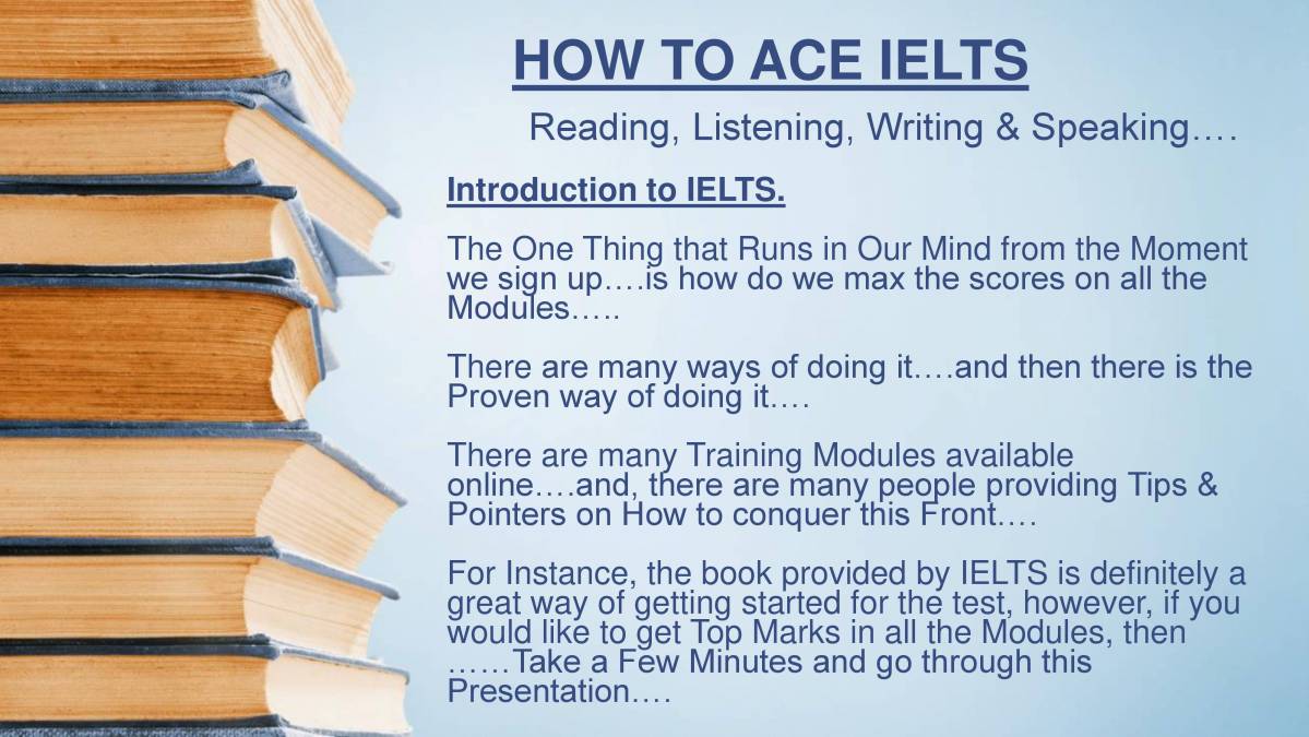 IELTS Coaching - PowerPoint Slides - LearnPick India