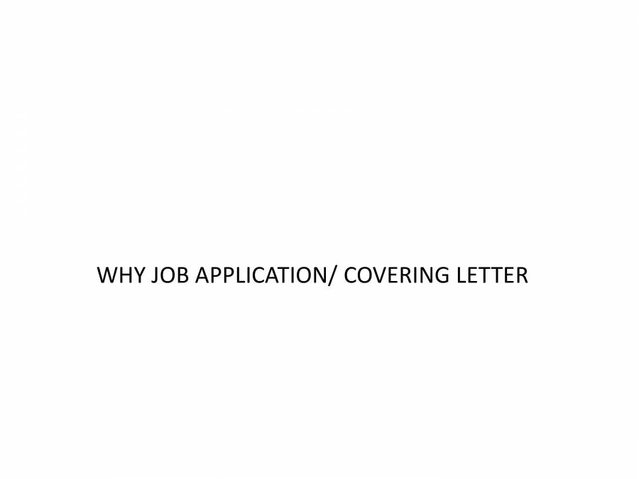 Job Application Letters - PowerPoint Slides - LearnPick India