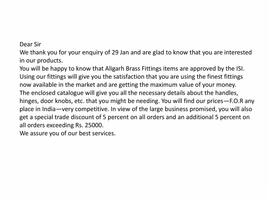 Specimen Of Letters - PowerPoint Slides - LearnPick India