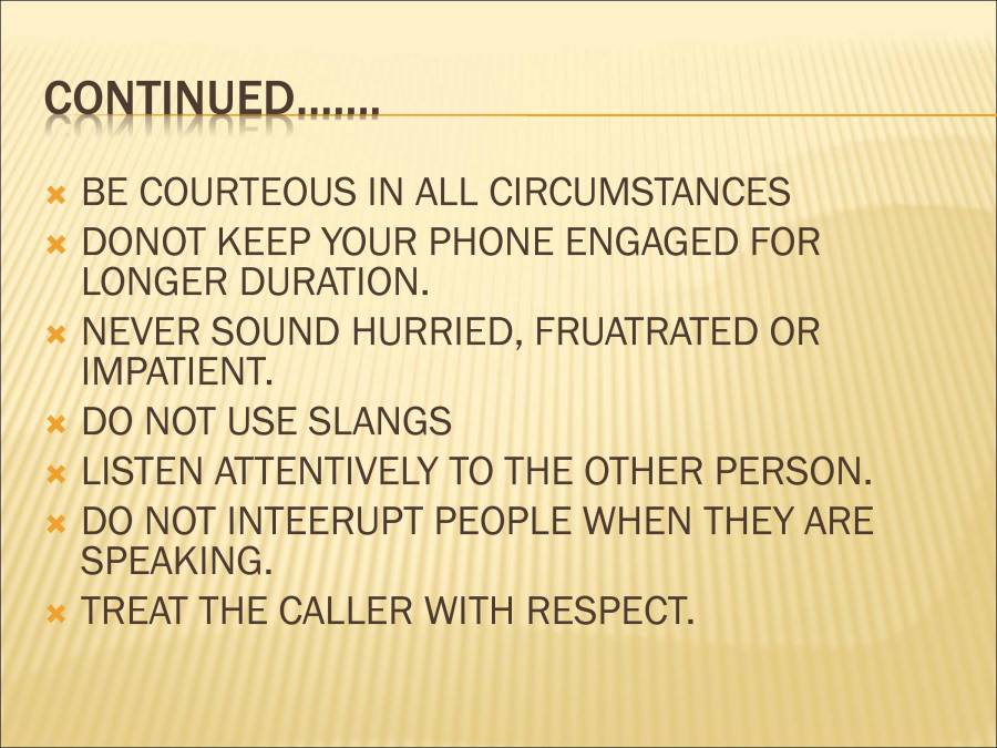 Telephonic Conversation - PowerPoint Slides - LearnPick India