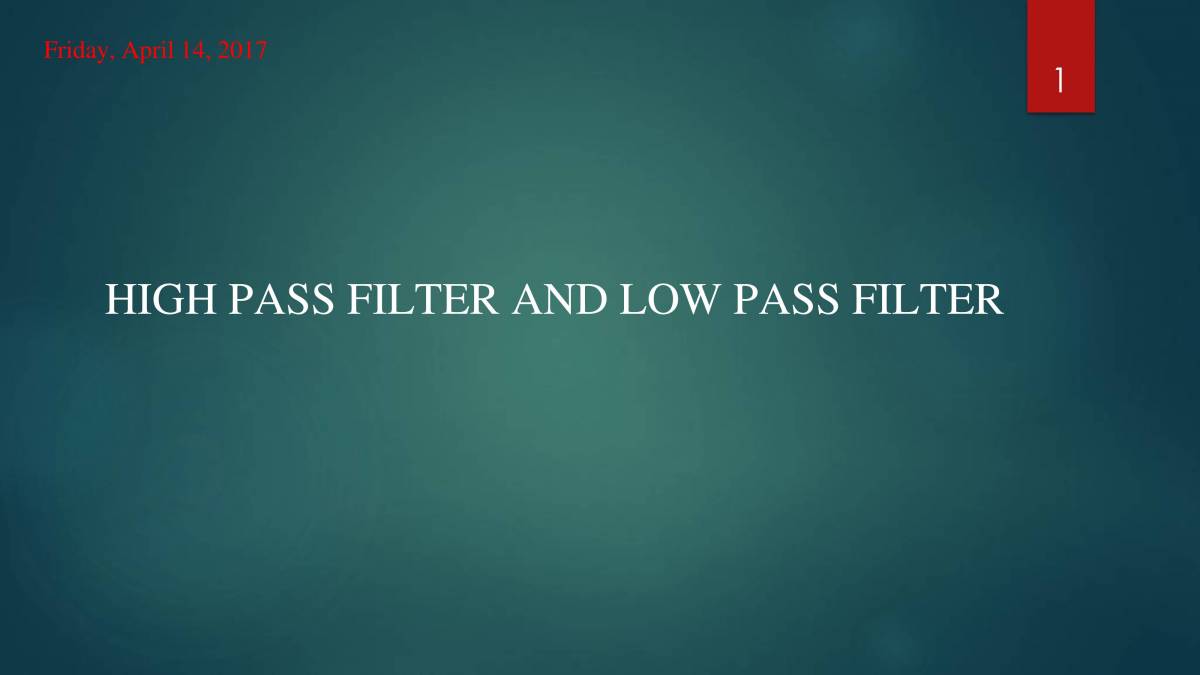 Filter - PowerPoint Slides - LearnPick India