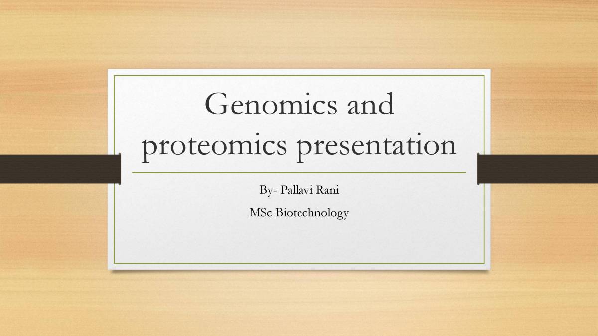 Genemoics And DNA - PowerPoint Slides - LearnPick India