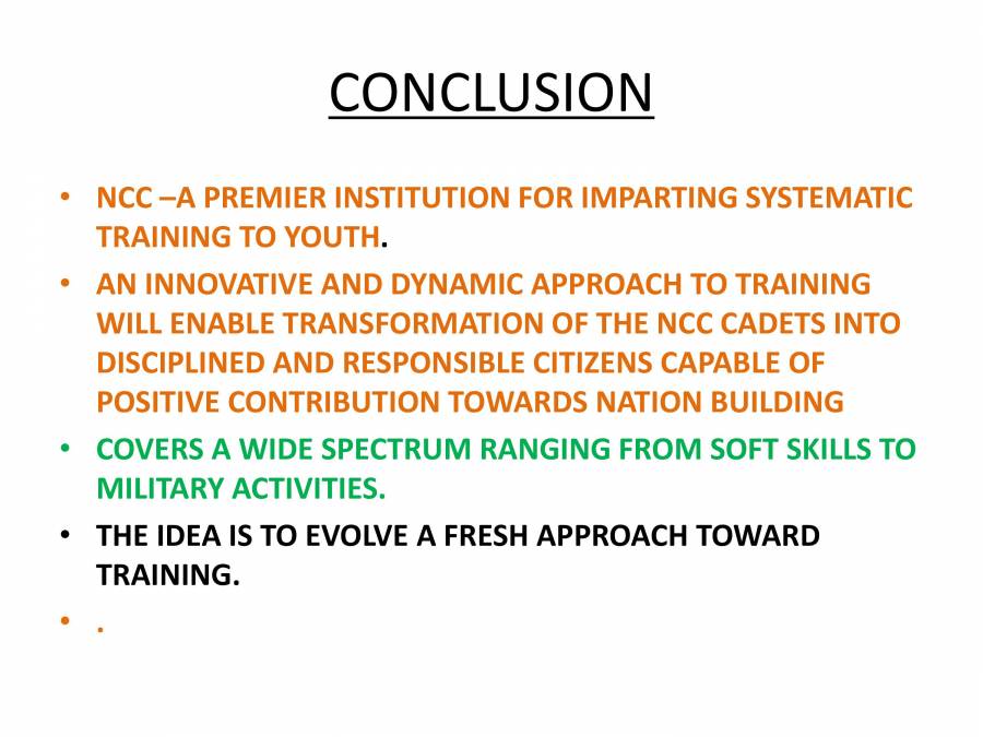 PPT On NCC - PowerPoint Slides - LearnPick India