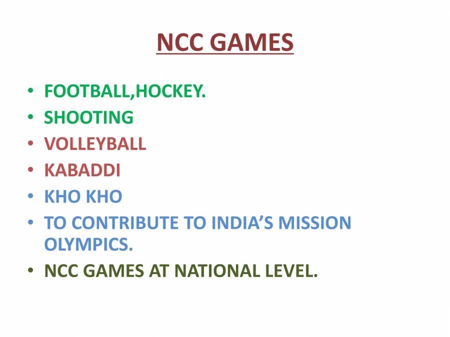 PPT On NCC - PowerPoint Slides - LearnPick India