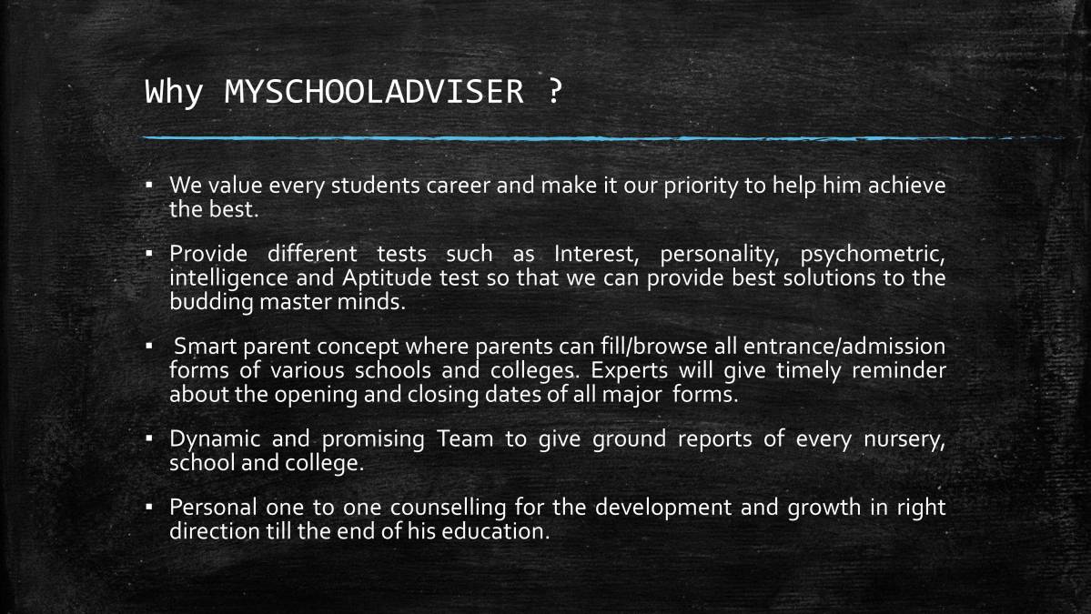 My School Adviser - PowerPoint Slides - LearnPick India