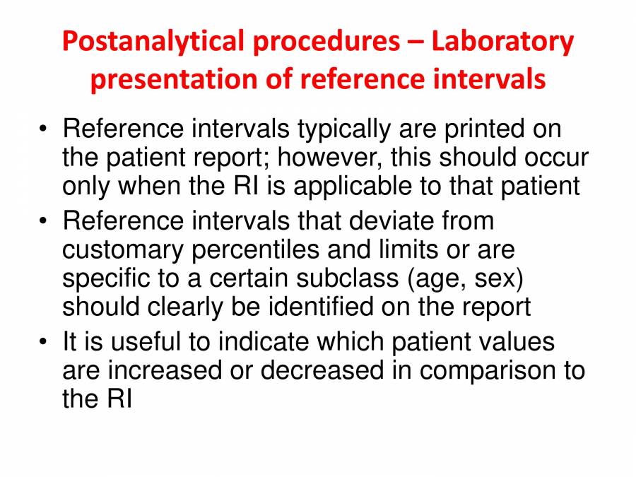 Reference Range In Clinical Chemistry - PowerPoint Slides - LearnPick India