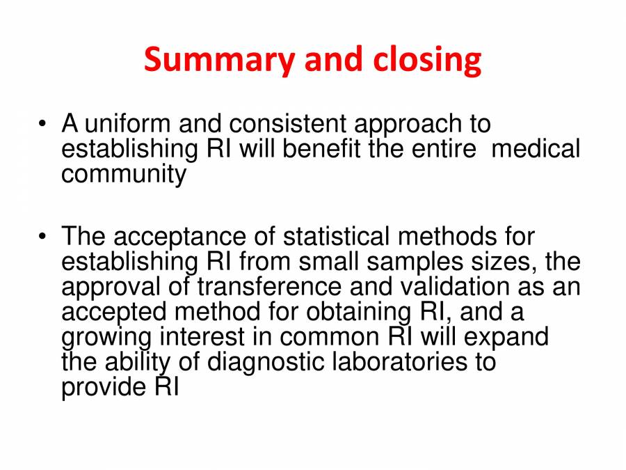 Reference Range In Clinical Chemistry - PowerPoint Slides - LearnPick India