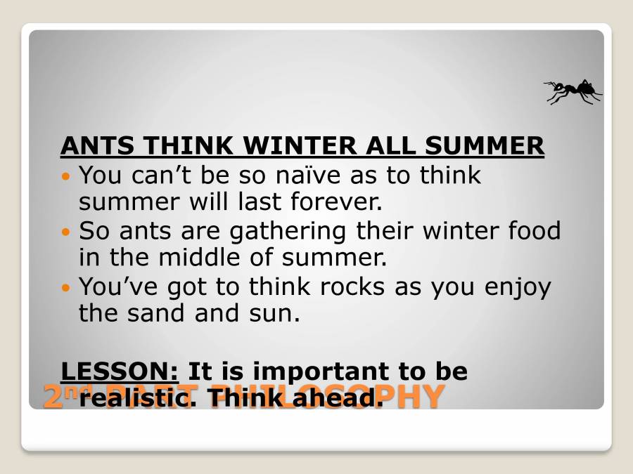 Ant Philosophy - PowerPoint Slides - LearnPick India