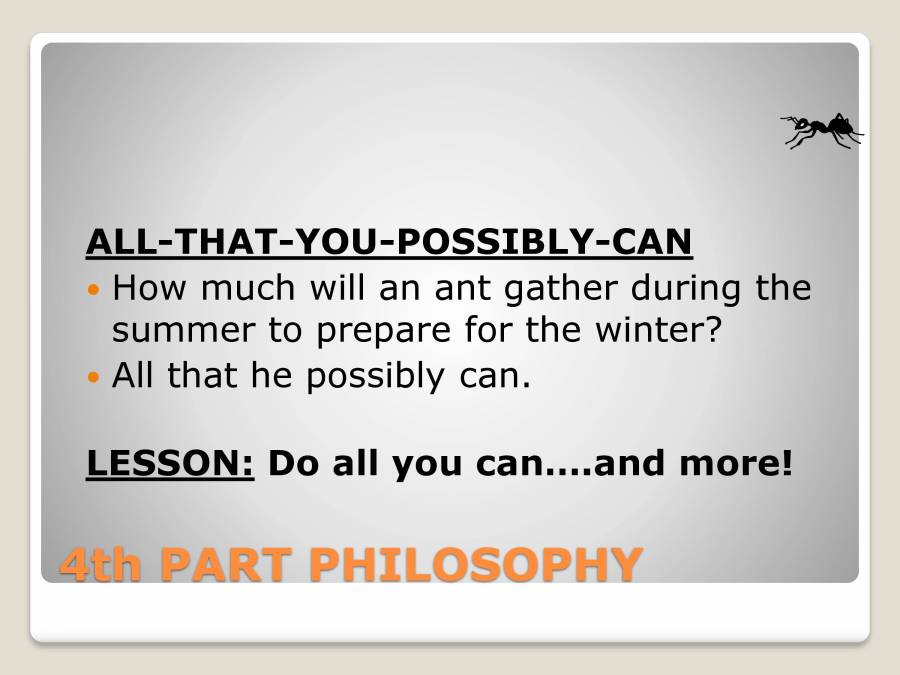 Ant Philosophy - PowerPoint Slides - LearnPick India