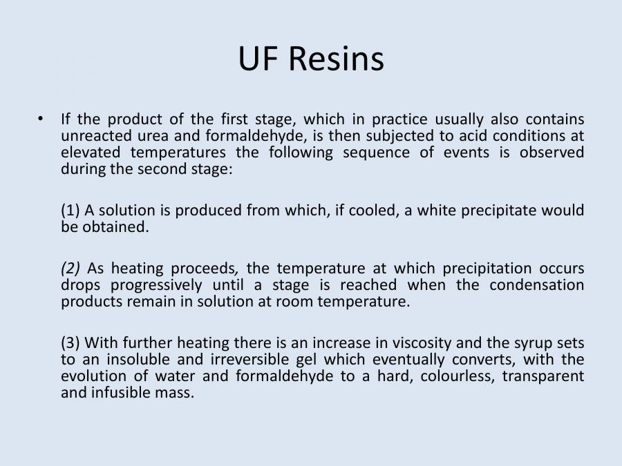 U-F Resins - PowerPoint Slides - LearnPick India