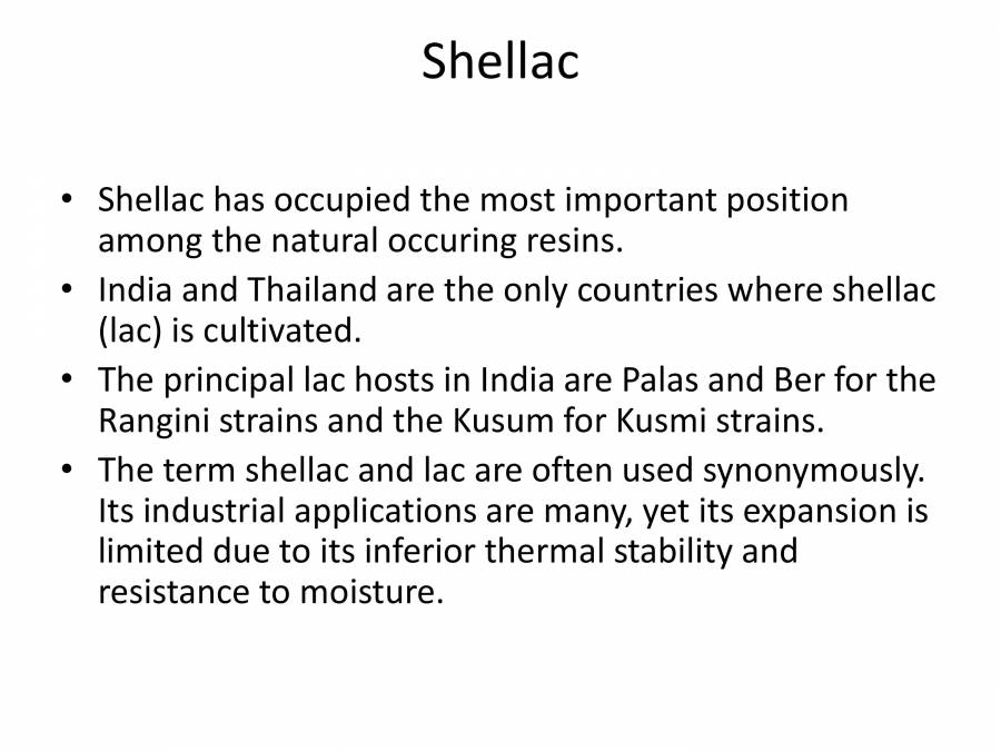 Shellac - PowerPoint Slides - LearnPick India