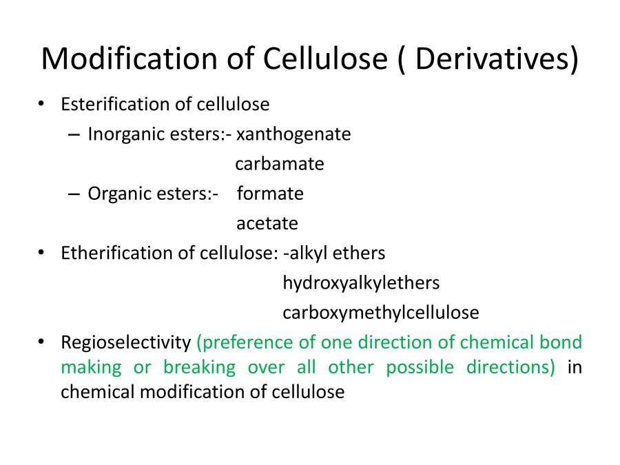 Cellulose And Cellulose Nitrate - PowerPoint Slides - LearnPick India