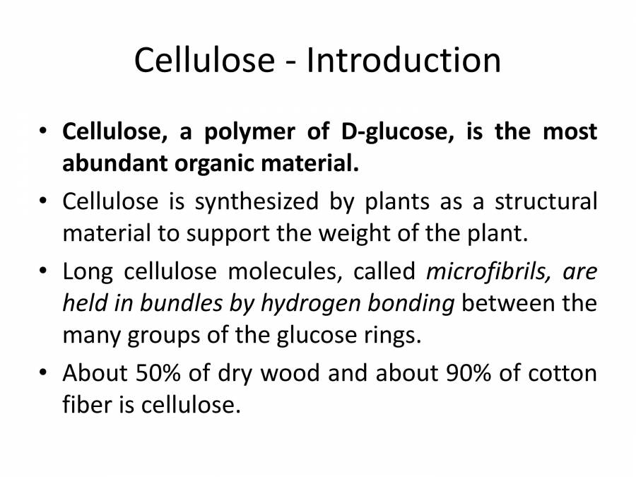 Cellulose And Cellulose Nitrate - PowerPoint Slides - LearnPick India